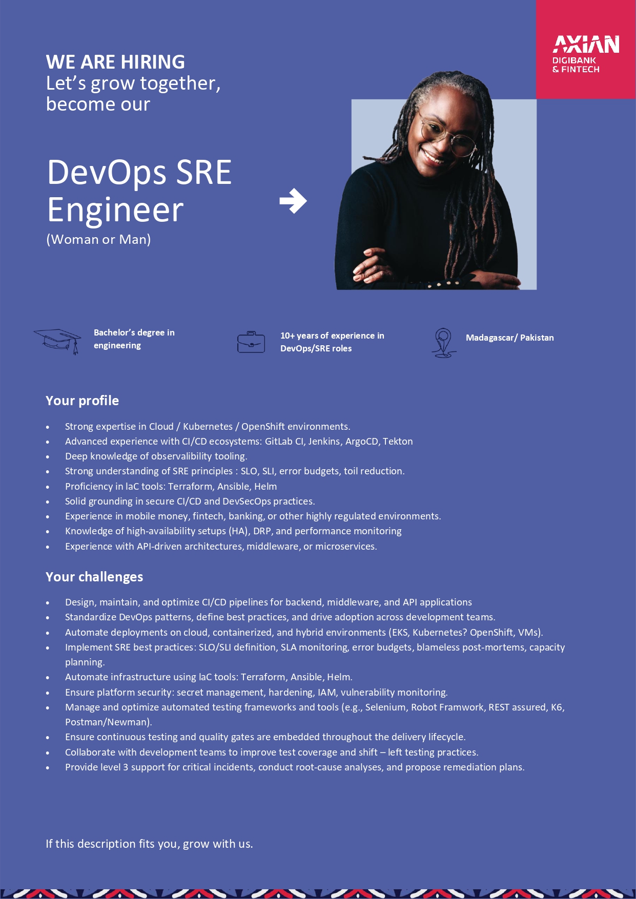 Emploi - Recrutement DevOps SRE Engineer a MDG / Building Kube D Zone Galaxy , Andraharo ...